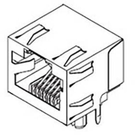 Molex Jack/fiche mod Cat 3 438600001 Femelle noir 1 pc(s) W164012