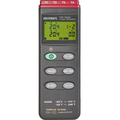 Appareil de mesure de température VOLTCRAFT K204 -200 - +1370 °C sonde ...