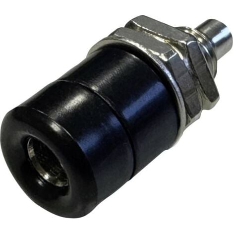 TRU COMPONENTS Fiche femelle de laboratoire embase femelle, verticale Ø de la broche: 4 mm noir ...