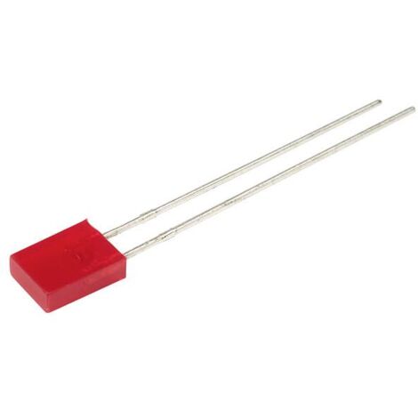 Kingbright LED rouge rectangulaire 2 x 5 mm 2 mcd 110 ° 25 mA 2 V C666002