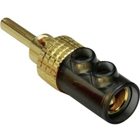 TRU COMPONENTS Fiche banane mâle, droit Ø de la broche: 4 mm noir 1 pc ...