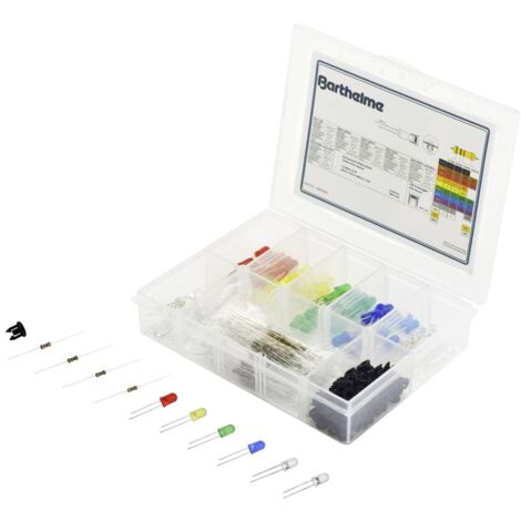Barthelme Assortiment de LEDs rouge, bleu, vert, jaune, blanc froid ...