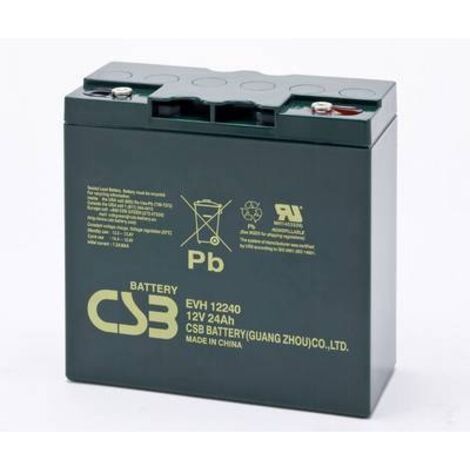 CSB Battery EVH 12240 EVH12240 Batterie au plomb 12 V 24 Ah plomb (AGM ...