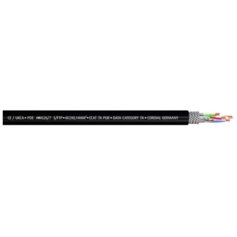 Cordial 15587 RJ45 Câble réseau, câble patch CAT 7a S/FTP 0.50 m noir ...