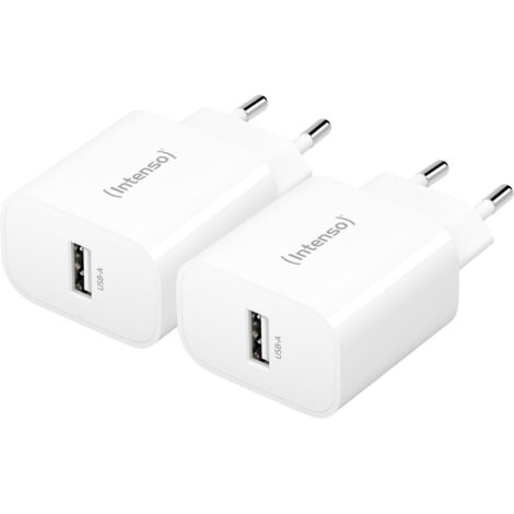 Intenso W5A white double pack Adaptateur USB-C 5 W USB-A blanc pour ...