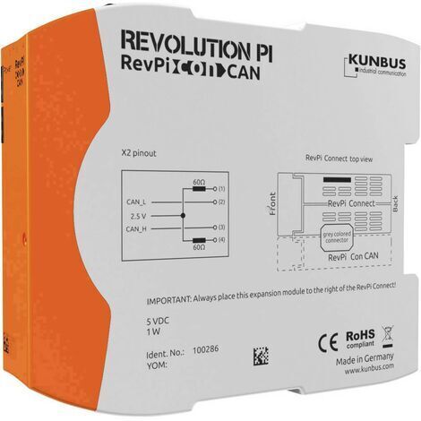 Revolution Pi by Kunbus PR100286 RevPi Con CAN Module bus 1 pc(s) C019391
