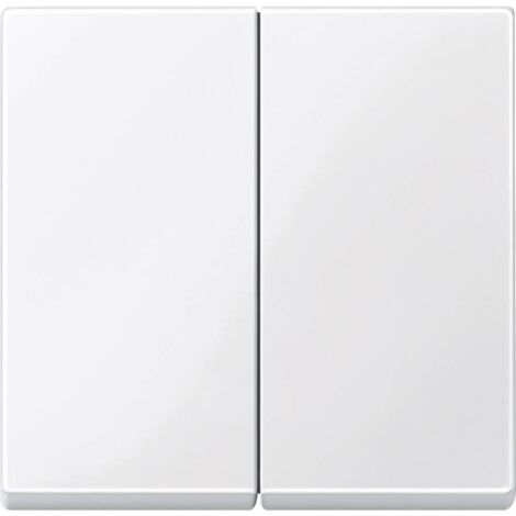 Bascule Merten interrupteur double System M blanc polaire brillant