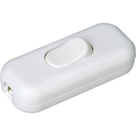 Interrupteur pour câble souple Kopp 191317000 avec décharge de traction blanc 1 x Off/On 2 A 1 ...