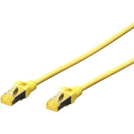 Digitus DK-1644-A-010/Y RJ45 Câble réseau, câble patch CAT 6a S/FTP 1.00 m jaune sans halogène ...