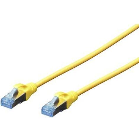 Digitus DK-1532-010/Y RJ45 Câble réseau, câble patch CAT 5e SF/UTP 1.00 m jaune torsadé par ...