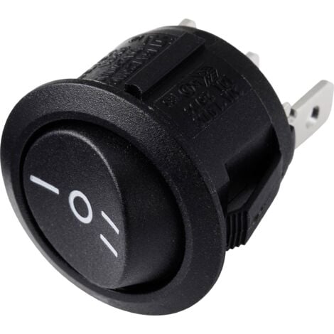 TRU COMPONENTS 700207 Interrupteur à bascule R13-112D B/B PR.I-O-II 250 V/AC 6 A 1 x On/Off/On ...