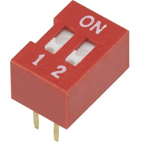 Interrupteur DIP TRU COMPONENTS 704824 Nombre de pôles 2 type slide 1 pc(s) D71651