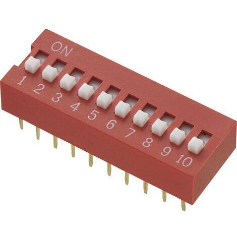 Interrupteur DIP TRU COMPONENTS 709514 Nombre de pôles 10 standard 1 pc(s) D70391