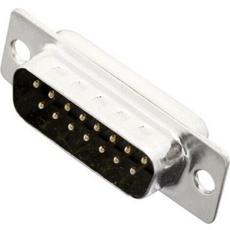 Embase SUB-D mâle 15 pôles MH Connectors 2101-0180-02 180 ° fût à ...