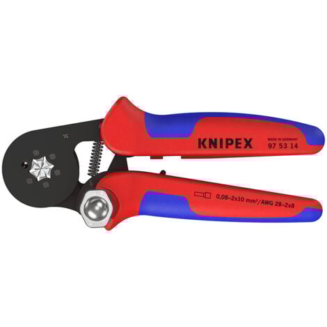 KNIPEX 97 53 14 Pince à sertir auto-ajustable pour embouts de câble avec accès latéral avec ...