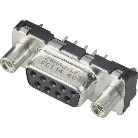 FCI D-SUB D09S24A4GV00LF Embase SUB-D femelle 180 ° Nombre de pôles: 9 pour circuits imprimés 1 ...