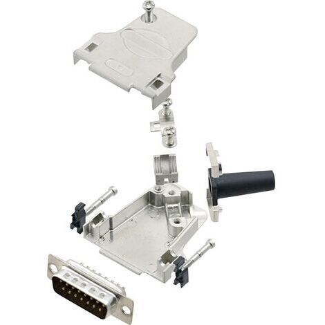 Kit embase SUB-D mâle Nombre de pôles: 15 encitech D45ZF15-DBP-K 6355-0046-02 45 ° fût à souder ...