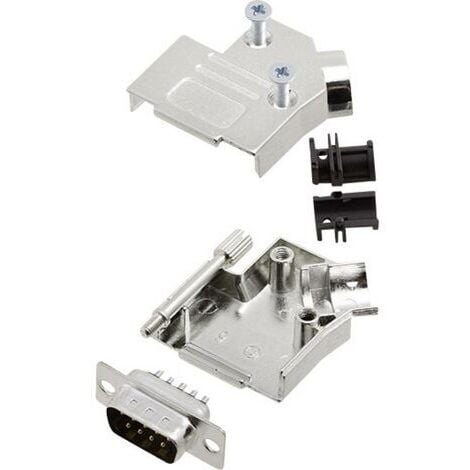 Kit embase SUB-D mâle Nombre de pôles: 9 encitech D45ZK09-DBP-K 6355-0003-01 45 ° fût à souder 1 ...