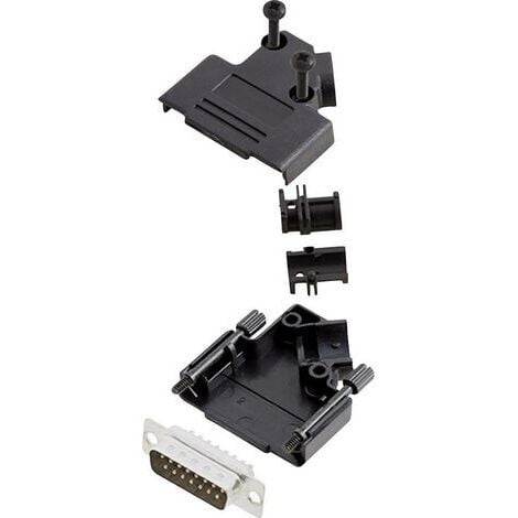 Kit embase SUB-D mâle Nombre de pôles: 15 encitech D45PK-P-15-DBP-K 6355-0034-02 45 ° fût à ...