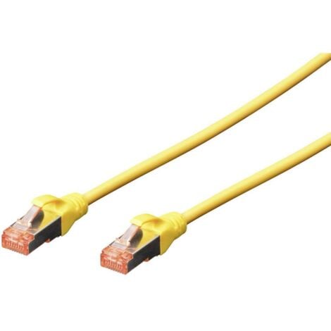 Digitus DK-1644-050/Y RJ45 Câble réseau, câble patch CAT 6 S/FTP 5.00 m jaune sans halogène ...