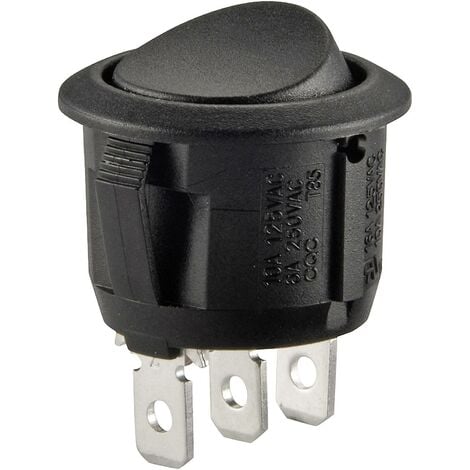 TRU COMPONENTS 700169 Interrupteur à bascule R13-112C B/B 250 V/AC 6 A 1 x On/On à accrochage 1 ...