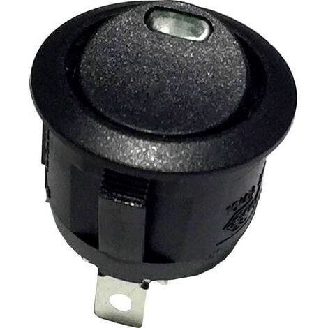 TRU COMPONENTS 700282 Interrupteur à bascule R13-112L B/B GREEN 3V 250 V/AC 6 A 1 x Off/On à ...