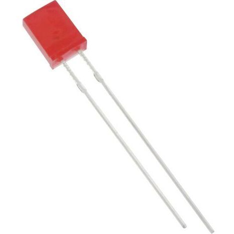 TRU COMPONENTS 1577439 LED rouge rectangulaire 2 x 5 mm 150 mcd 120 ...