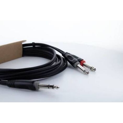Adaptateur Y Cordial 14876 Jack / Cinch-RCA audio [1x Jack mâle 6,3 mm ...