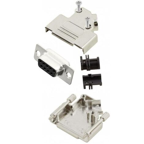 MH Connectors MHD45ZK9-DM9S-K Kit embase SUB-D femelle 45 ° Nombre de pôles: 9 fût à souder 1 pc ...