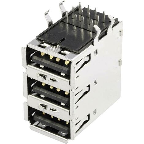 USB A femelle econ connect USBBU3A embase femelle horizontale 3 Ports 1 ...