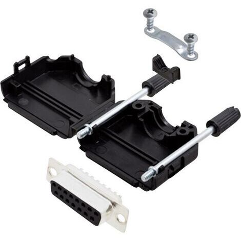 Kit embase SUB-D femelle Nombre de pôles: 15 encitech DPPK15-BK-DMS-K 6355-0054-12 180 ° fût à ...