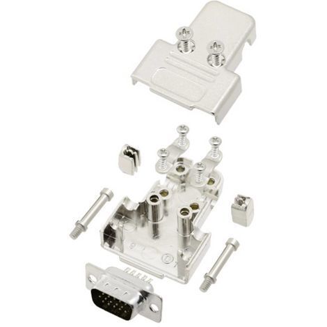 TRU COMPONENTS TCTRIM09HDP15K 7708604 Kit embase SUB-D mâle 180 ° Nombre de pôles: 15 fût à ...
