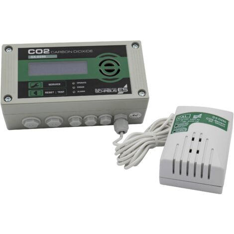 Schabus GX-D250 Capteur de qualité de l'air avec capteur interne sur secteur Gaz détecté dioxyde ...