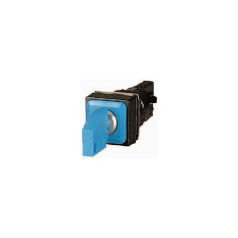 Bouton à clé 2 positions bleu à rappel EATON Q18S1-BL