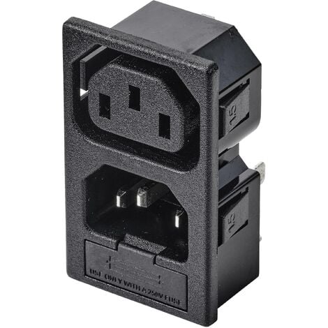 TRU COMPONENTS TC-10088388 Connectique pour appareils réfrigérants C13 embase femelle, verticale ...