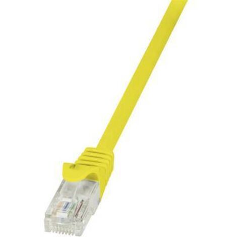 Câble réseau LogiLink CAT 5e U/UTP 3 jaune - CP1067U - 3.00 m - jaune - [1x RJ45 mâle - 1x RJ45 ...
