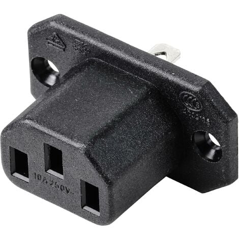 TRU COMPONENTS TC-10088408 Connectique pour appareils réfrigérants C13 embase femelle, verticale ...