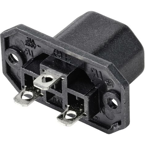 TRU COMPONENTS TC-10088408 Connectique pour appareils réfrigérants C13 embase femelle, verticale ...