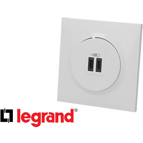 Prise double USB type C Legrand Dooxie™ complète