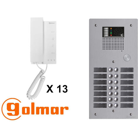 Kit interphone avec 13 combinés GOLMAR Collectif
