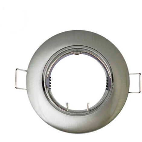 EDM oscillating halogen metal spotlight ring - Nickel matt - Diameter 8.4cm