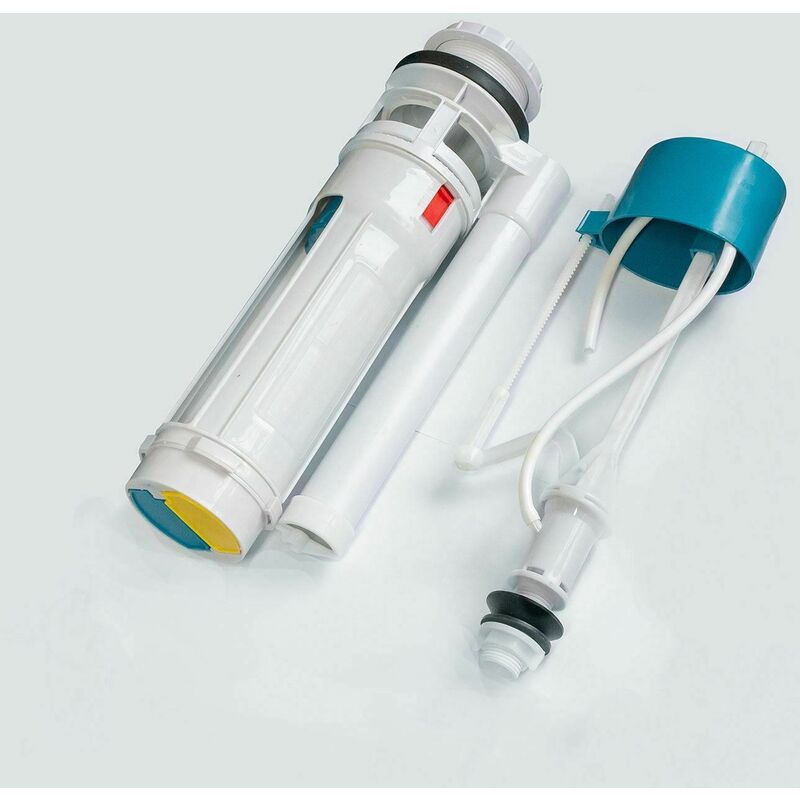 Toilet Universal Dual Flush Syphon Cistern Push Valve Bottom Entry