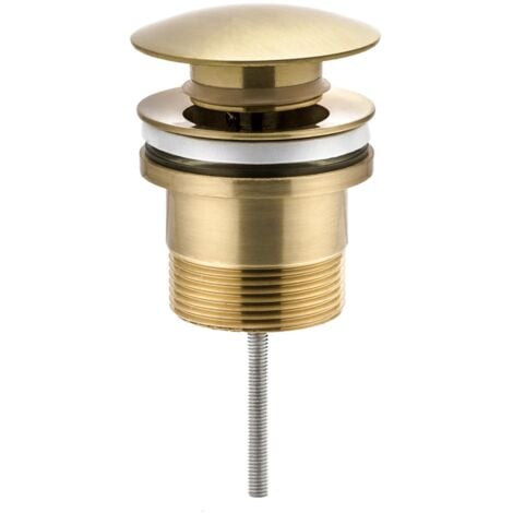 Unslotted Free Flow Basin Waste Brushed Brass