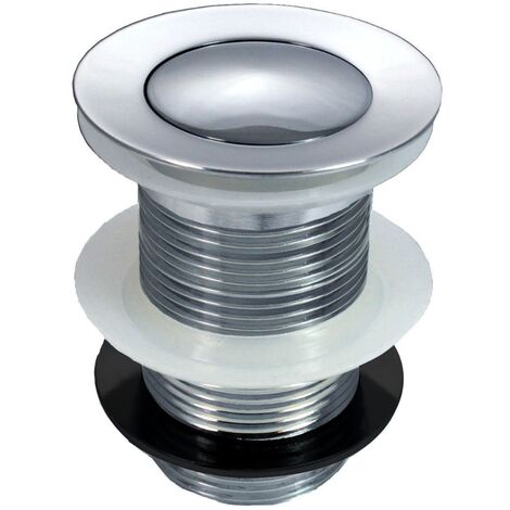 Push Button Unslotted Basin Waste Chrome