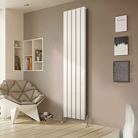 Atlanta 1800 X 376mm Double Column Flat Panel White Vertical Designer ...