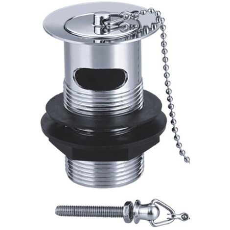 Slotted Basin Waste With Finish Plug And Chain Chrome
