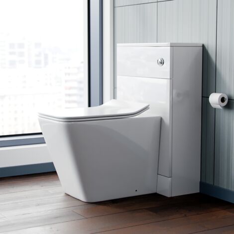 Modern D Shape Back To Wall WC Toilet and Concealed Cistern Tank