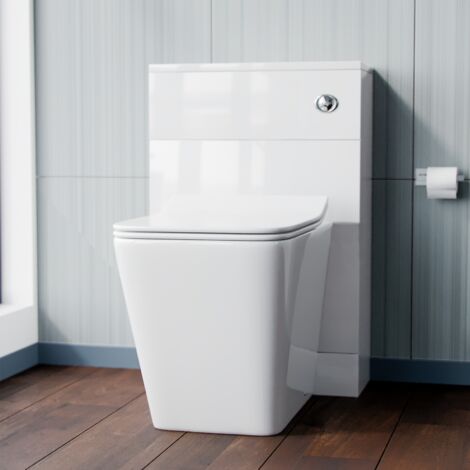 Modern D Shape Back To Wall WC Toilet and Concealed Cistern Tank