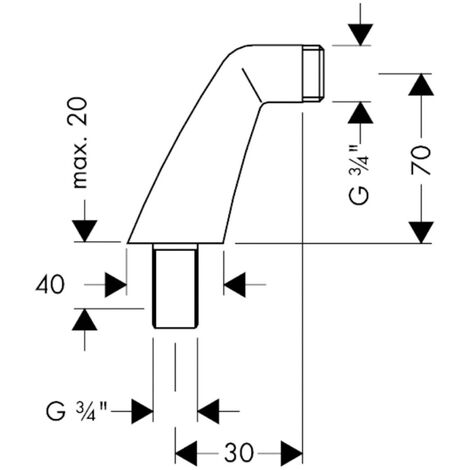 Pair of Chrome Deck Mounted Bath Filler Shower Mixer Tap Legs Adapter ...