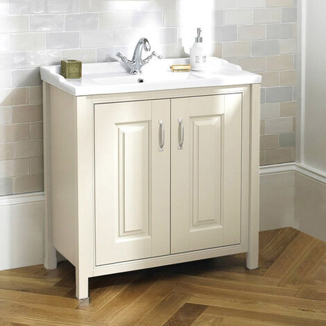 Chiltern 800mm Freestanding Vanity Basin Unit Ivory